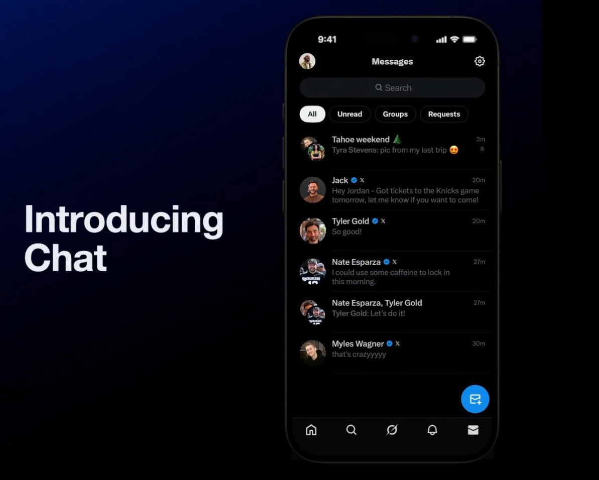 X introduce Chat, su mensajería encriptada que permite hacer videollamadas y enviar mensjes ...
