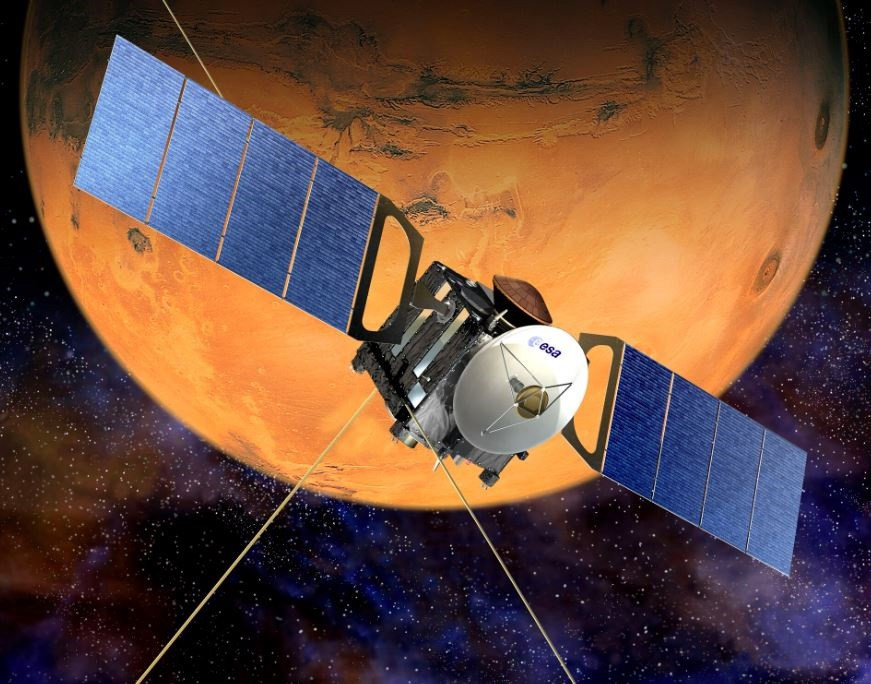 Mars Express bate un récord transmitiendo datos de Perseverance