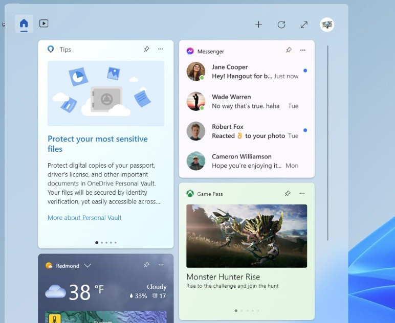 Microsoft confirma el 'widget' de Messenger para Windows 11