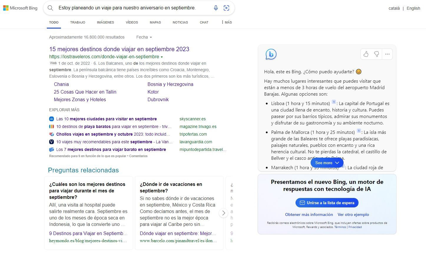 Microsoft avanza que el nuevo Bing impulsado por ChatGPT registra un 71 ...