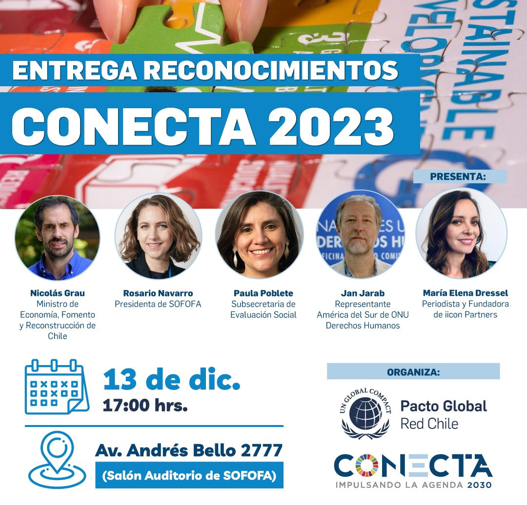 Pacto Global Chile entrega Reconocimientos Empresariales CONECTA 2023